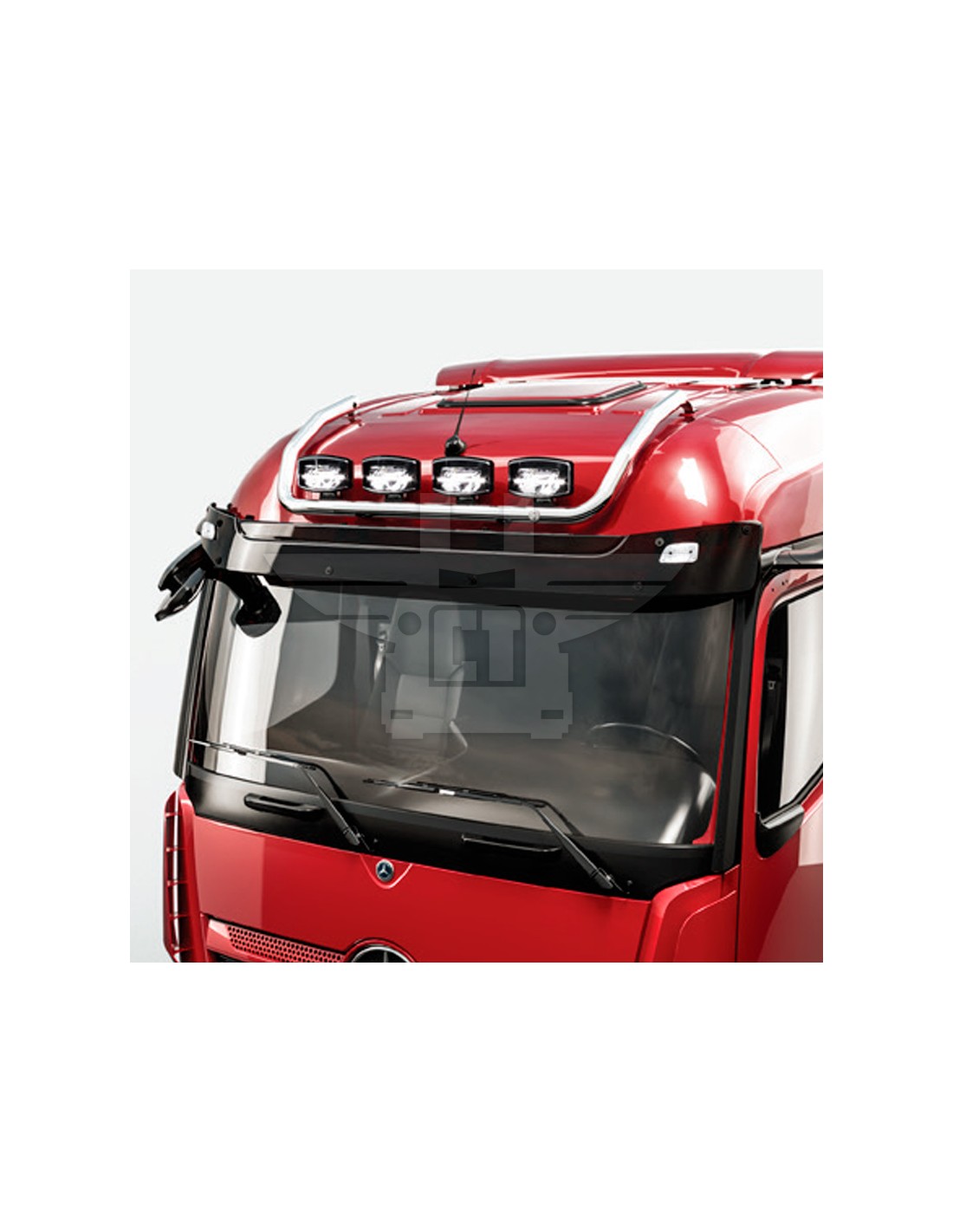 Barra alta superior portafaros inoxidable | MERCEDES MP5 Max Strm
