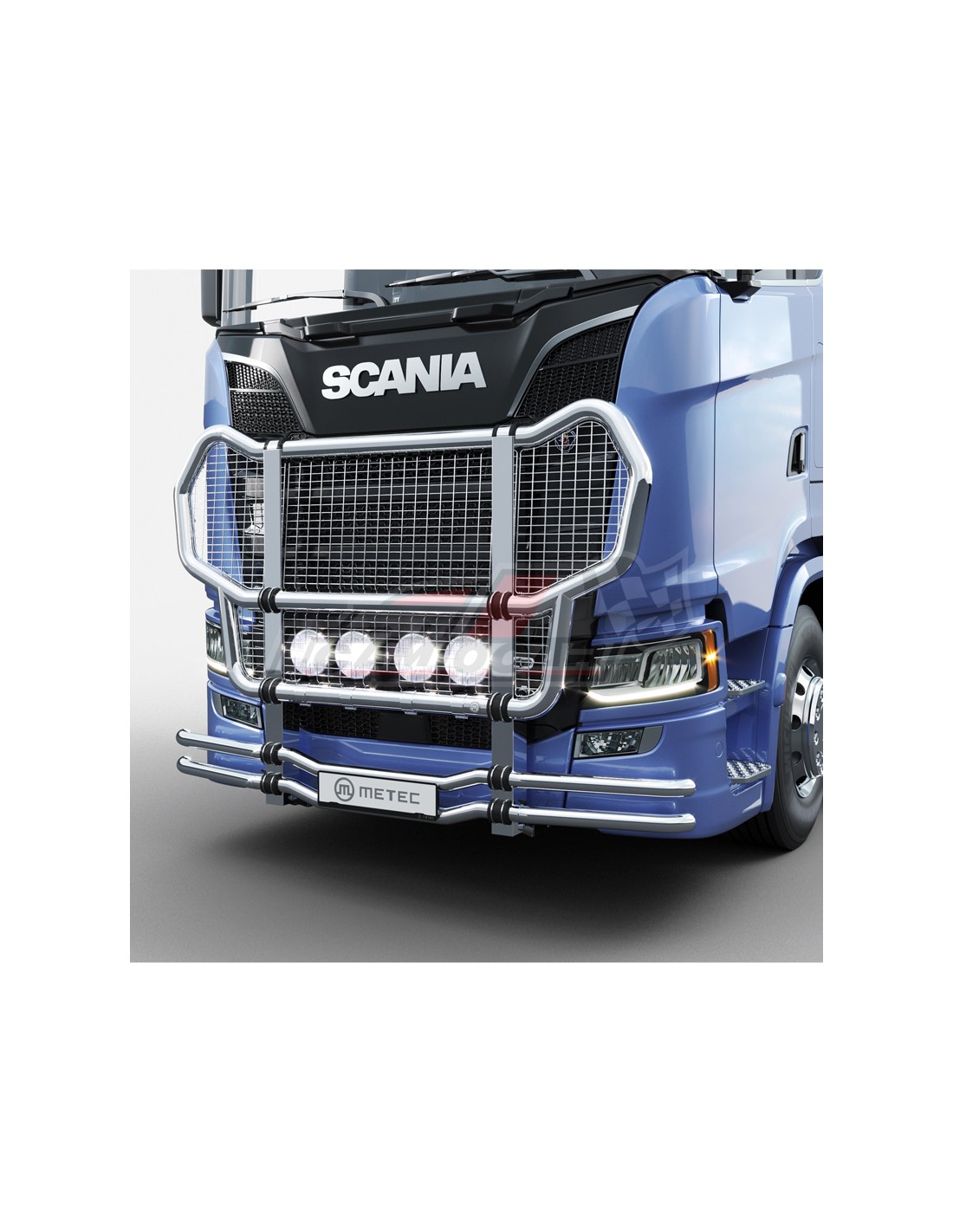Defensa frontal con rejilla inoxidable | SCANIA S, New R, G
